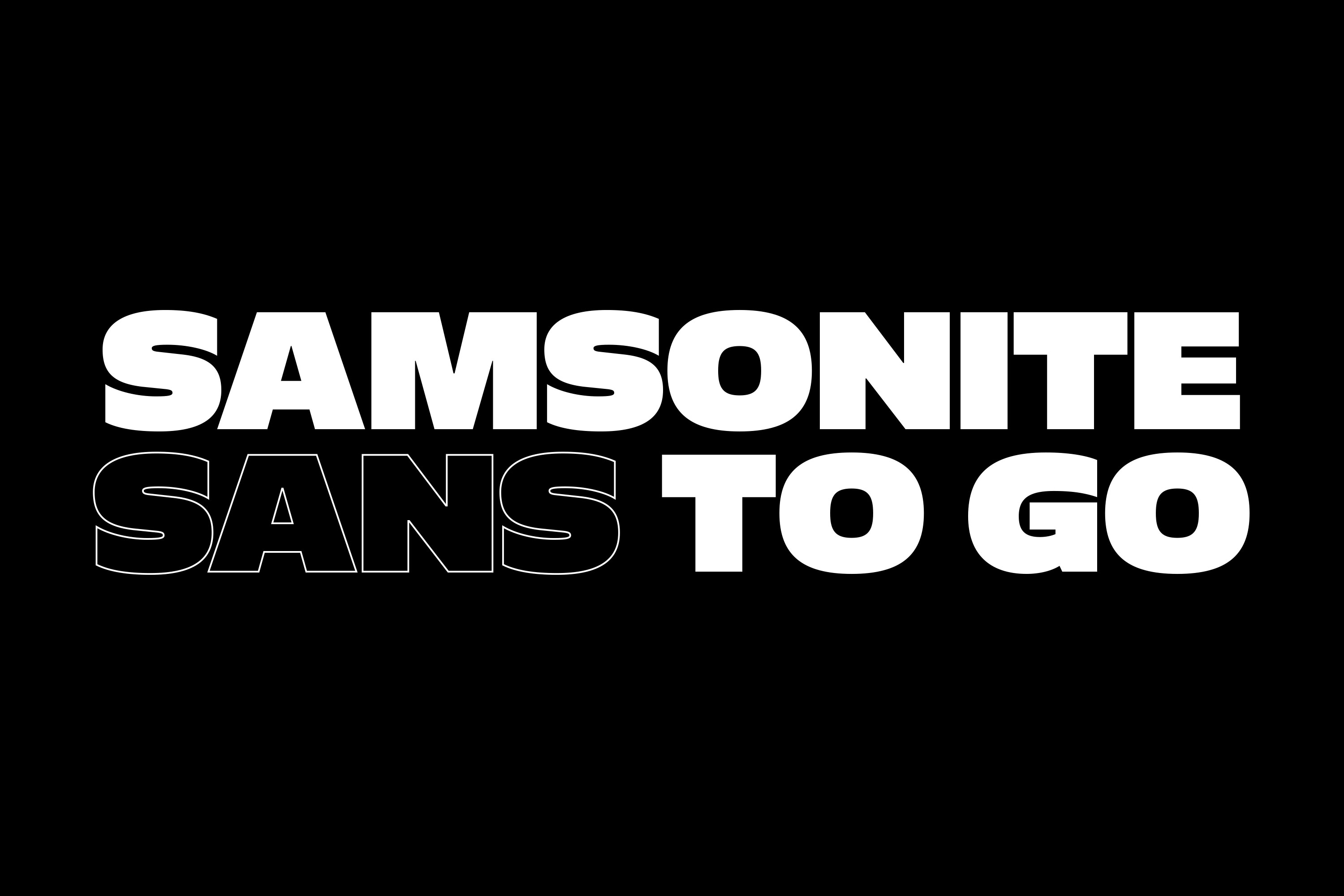 GT – Samsonite, Custom Typeface