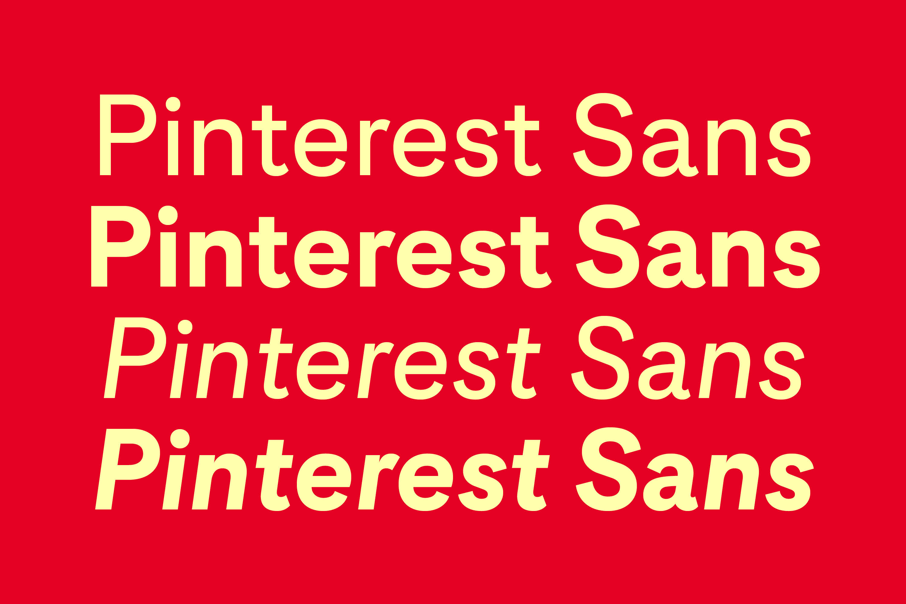 GT – Pinterest Sans, Custom Typeface